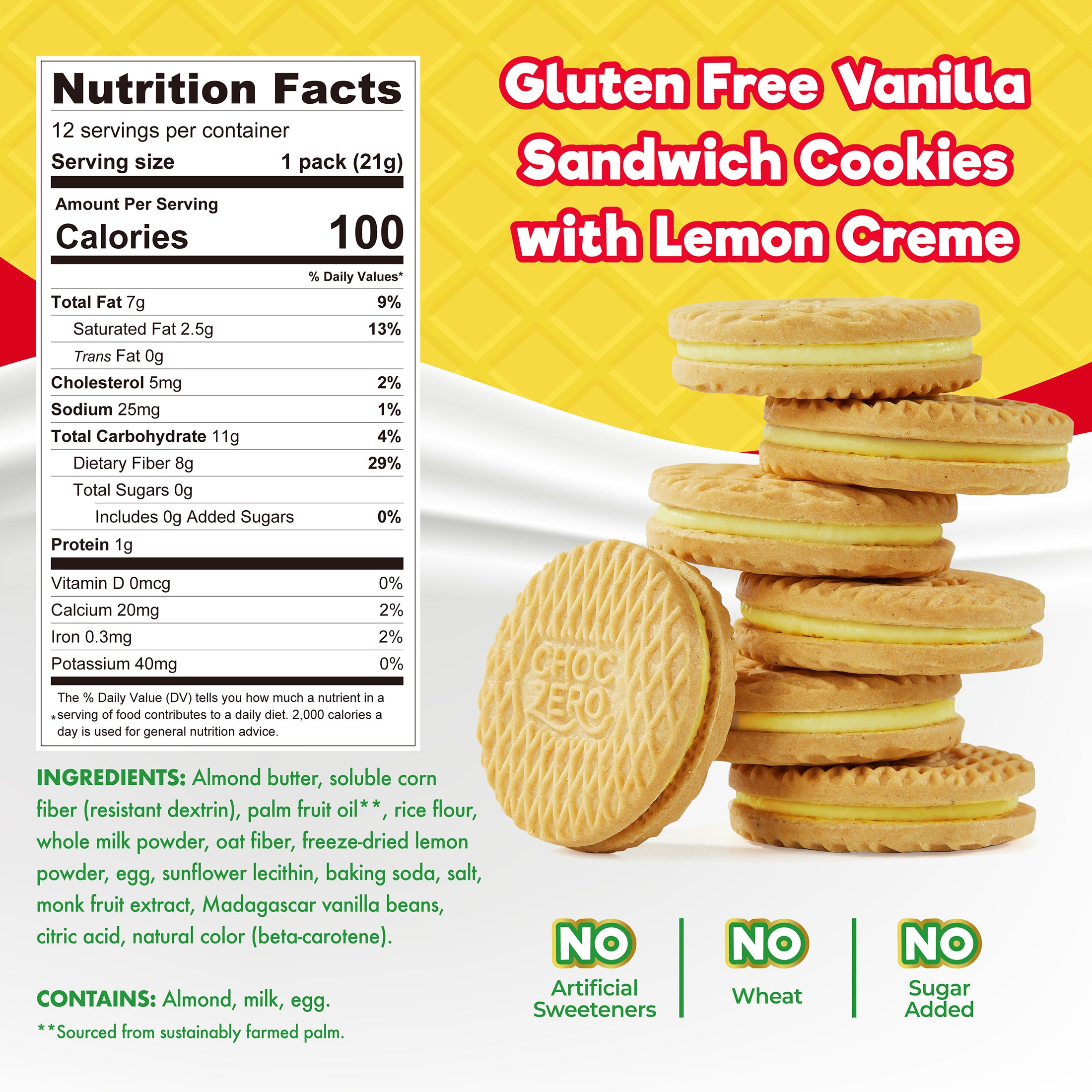 Lemon Golden Sandwich Cookies - Gluten Free Dunkies – ChocZero