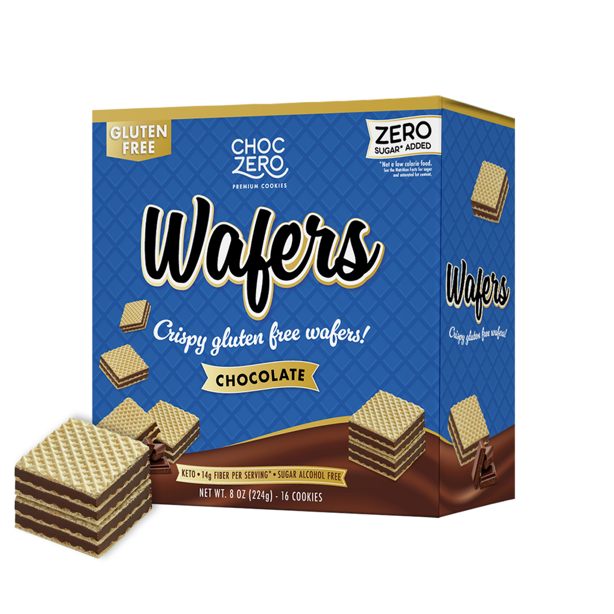 No Sugar Added Chocolate Wafer Cookies – Gluten Free & Keto Friendly ...