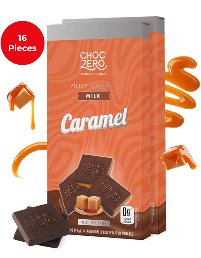 Keto Caramel Filled Chocolate - Sugar Free Milk Chocolates, Low Carb ...