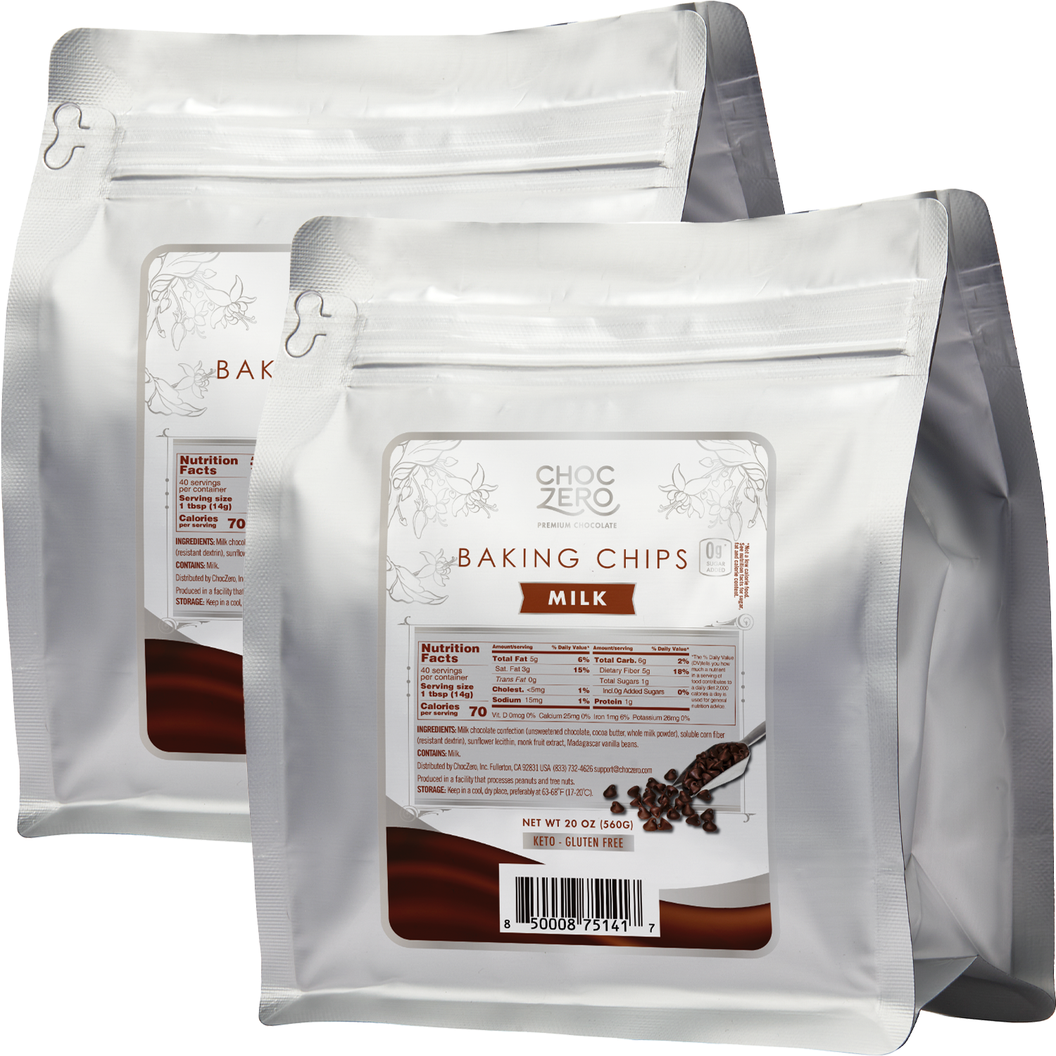 Keto Milk Chocolate Chips - Low Carb, No Sugar Added – ChocZero