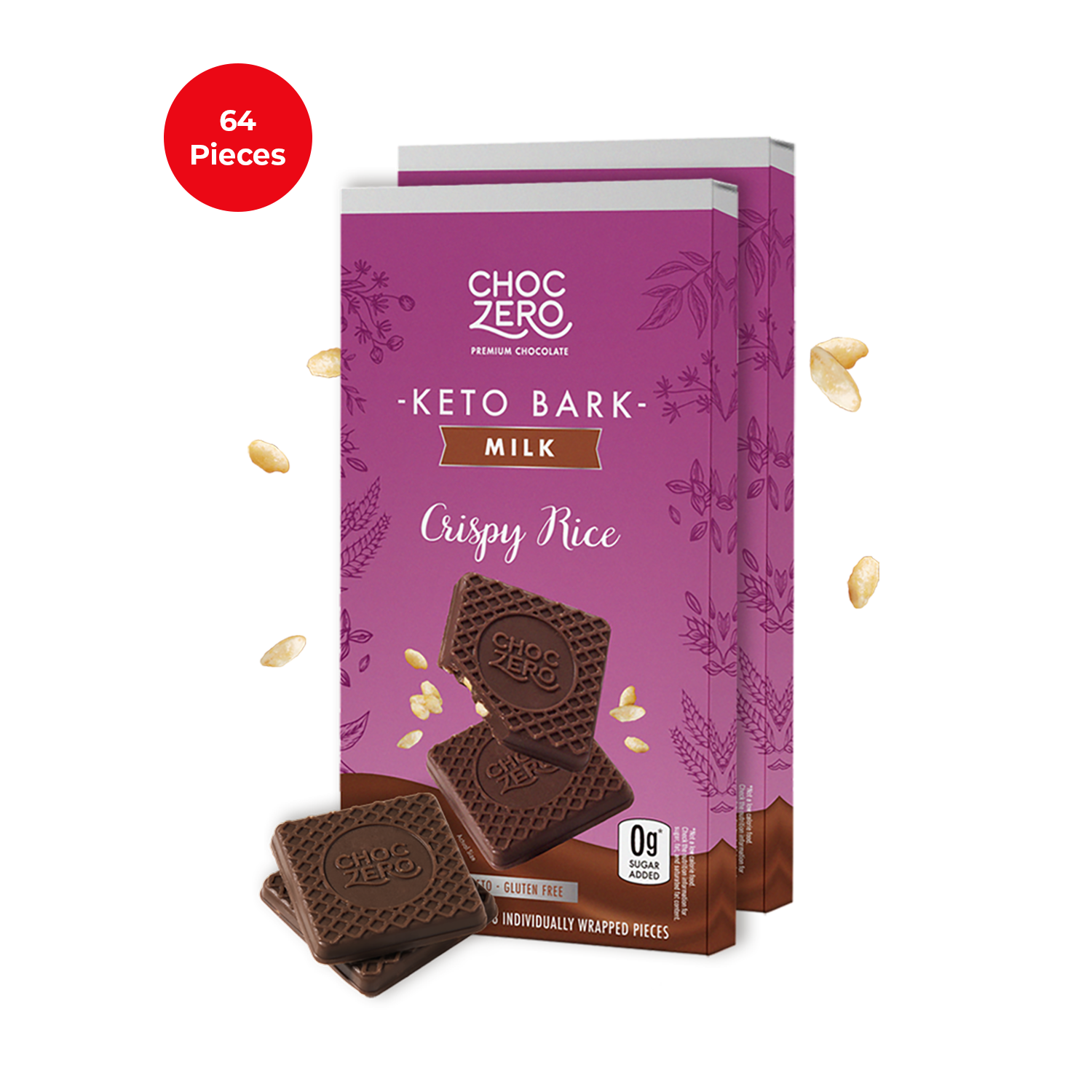 Milk Chocolate Crispy Rice Keto Bark - Gluten Free Crisped Puffs – ChocZero