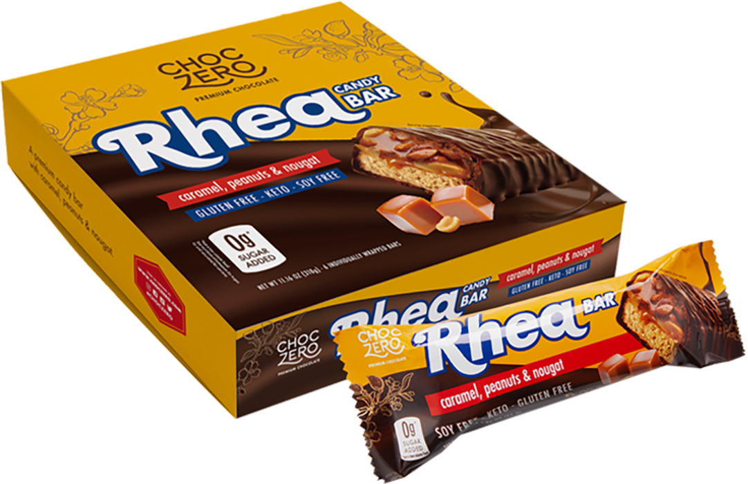 Keto Chocolate Caramel Candy Bar - Rhea Bars - Low Carb, Sugar Free ...