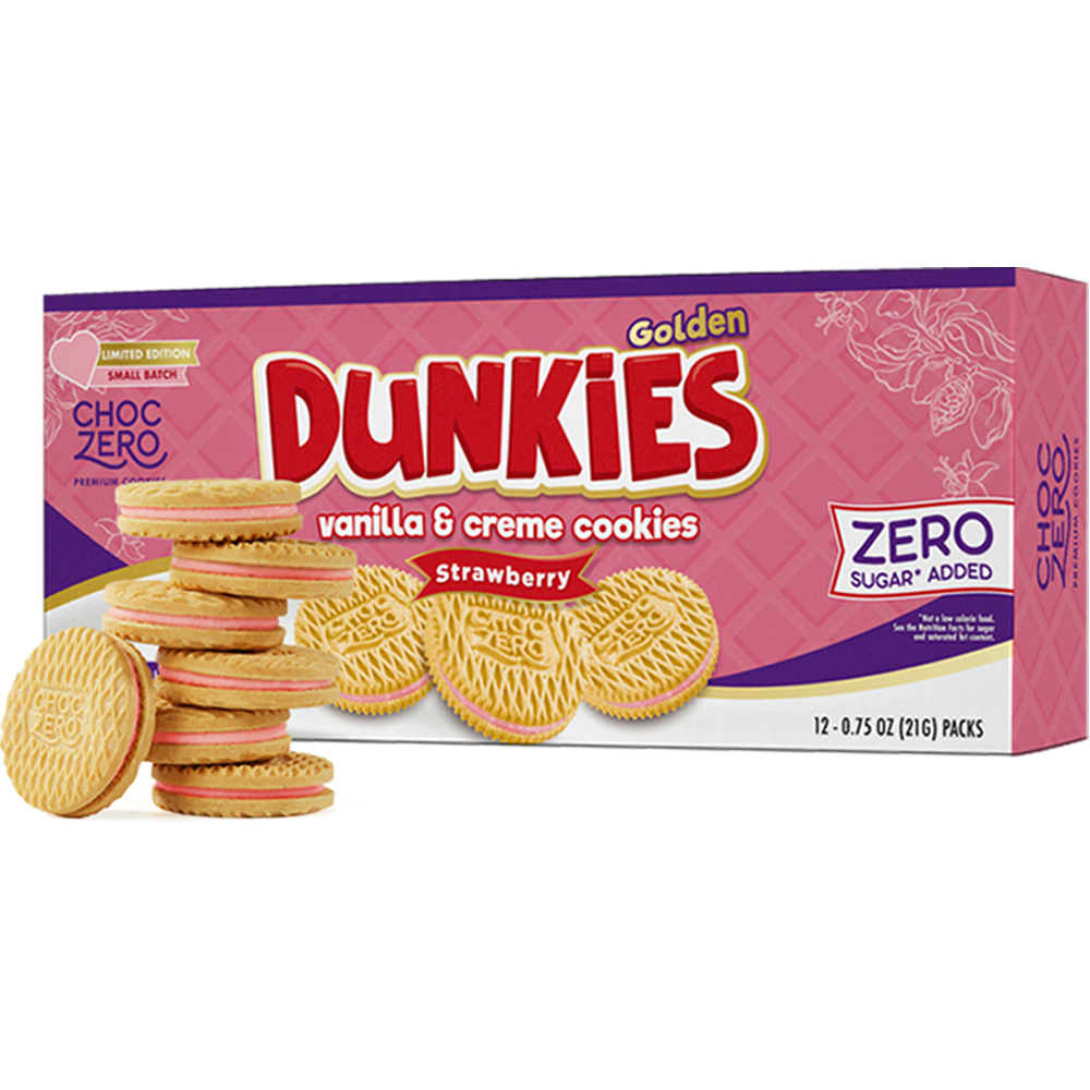 Strawberry Golden Sandwich Cookies - Gluten Free Dunkies – ChocZero